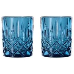 Whiskyglas Nachtmann "Whiskybecher Noblesse Vintage 295 ml 2er Set", blau (vintage blau), 2 tlg., Glas, Trinkgef&auml;&szlig;e, Whiskyglas