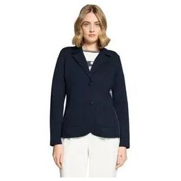 Kurzblazer Betty Barclay "Damen mit aufgesetzten Taschen", Damen, Gr. 38, dunkelblau, Jersey, Obermaterial: 48% Viskose, 47% Polyester, 5% Elasthan, tailliert normal, Blazer Kurzblazer