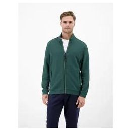 Sweatjacke Lerros "Jacke aus Baumwollmix mit Taschen", Herren, Gr. M, soft teal, 90% Baumwolle, 10% Polyester, Sweatjacken Sweatjacke