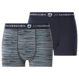 Retro Pants Jan Vanderstorm "2er Pack Retropants RUNEBORG", Herren, Gr. 4XL, blau, Obermaterial: 95% Baumwolle CO. 5% Elasthan EL., Unterhosen