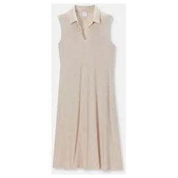 Madeleine Mode Sommerkleid MADELEINE "Kleid &Auml;rmelloses Kleid mit Hemdkragen", Damen, Gr. 40, N-Gr, beige (perlmutt), Obermaterial: 92% Polyester PES. 8% Elasthan EL., Modern, normal, Kleider Sommerkleid