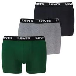 Levi's Boxershorts LEVI'S "LEVIS MEN REPEAT LOGO BOXER BRIEF", Herren, Gr. L, gr&uuml;n, grau, schwarz, Obermaterial: 95% Baumwolle, 5% Elasthan, k&ouml;rpernah, Unterhosen