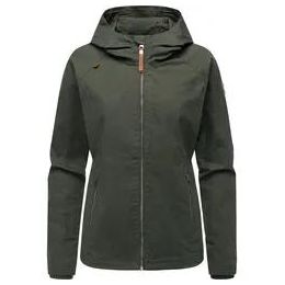 Outdoorjacke Ragwear "Dizzea Vintage YOUMODO", Damen, Gr. XXL (44), gr&uuml;ngelb, Obermaterial: 100% Baumwolle. Innenfutter: 100% Polyester, figurumspielend h&uuml;ftbedeckend, hoch geschlossener Ausschnitt, &Auml;rmel ohne &Auml;rmelschlitz Rippb&uuml;ndchen, Jacken Outdoorjacke, Beschichtete Damen &Uuml;bergangsjacke mit Kapuze