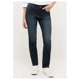 Straight-Jeans Angels "CICI", Damen, Gr. 44, L&auml;nge 30, rinse night blau used, Web, Obermaterial: 89% Baumwolle, 8% Polyester, 3% Elasthan, slim fit normal, Jeans Straight-Jeans, in Slim Fit-Passform