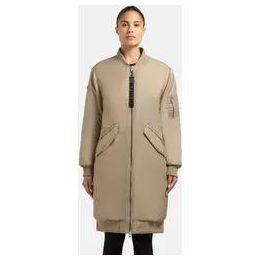 Wintermantel Khujo "Lulu", Damen, Gr. S (36), beige, Obermaterial: 100% Nylon. Innenfutter: 100% Polyester. Wattierung: 100% Polyester. &Auml;rmelfutter: 100% Polyester, l&auml;ssig geschnitten knielang, Rundhals, &Auml;rmel ohne &Auml;rmelschlitz Rippb&uuml;ndchen, M&auml;ntel Wintermantel, Warm gef&uuml;tterter Mantel im Bomberjacken-Style