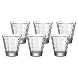 Glas Leonardo "Trinkgl&auml;ser Optic 215 ml 6er Set transparent", bunt (transparent), Glas, Trinkgef&auml;&szlig;e, GlaeserSet Spirituosenglas
