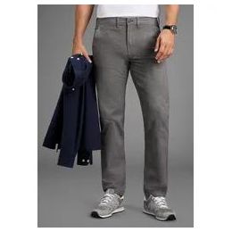 MAN'S WORLD Chinohose MAN'S WORLD, Herren, Gr. 24, N + U Gr, grau, Web, Obermaterial: 98% Baumwolle, 2% Elasthan, regular fit lang, Hosen Chinohose, leichte Struktur im Gewebe