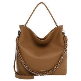 Beuteltasche Tamaris "Beutel TAS Kalia", Damen, Gr. B/H/T: 43cm x 31cm x 18cm 0, gelb (sahara 920), Polyurethan, Taschen Beuteltasche