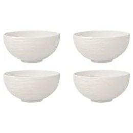 Villeroy & Boch Suppenteller VILLEROY & BOCH "Suppen Bol Manufacture Rock Blanc &Oslash; 12,5 cm 4er Set wei&szlig;", wei&szlig;, L:12,5cm, Speiseteller