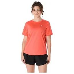 Laufshirt asics "asics CORE TOP", Damen, Gr. S, sun coral, Obermaterial: 100% Polyester, Shirts Laufshirt, f&uuml;r Sportmode, Fr&uuml;hlings- und Herbstmode, mit reflektierenden Details