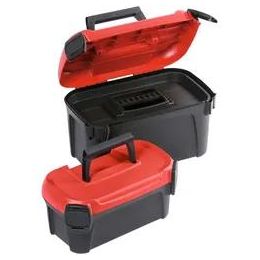 Werkzeugbox Prosperplast "SMART", schwarz (schwarz, rot), B:38cm H:22,5cm T:23,4cm, Kunststoff, Aufbewahrungsboxen, 38 x 23,4 x 22,5 cm