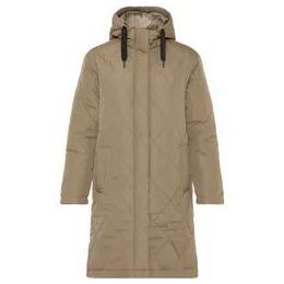 Steppjacke oxmo "Steppjacke OXBMMBELIS LONG JACKET", Damen, Gr. S, braun (walnut), Obermaterial: 100% Polyester PES., Jacken Steppjacke