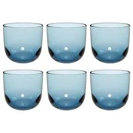 Villeroy & Boch Glas "Wassergl&auml;ser Like Glass 280 ml 6er Set", blau (ice), 6 tlg., Glas, LIKE. BY VILLEROY & BOCH, Trinkgef&auml;&szlig;e, GlaeserSet Trinkglas