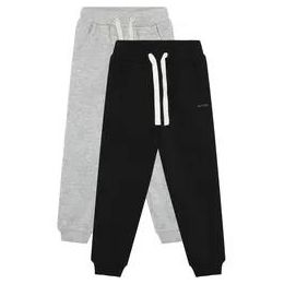 Jogginghose Minymo "Jogginghose MIBoys", M&auml;dchen, Gr. 128, N-Gr, schwarz (anthrazit), Obermaterial: 60% Baumwolle CO. 40% Polyester PES., Hosen Jogginghose