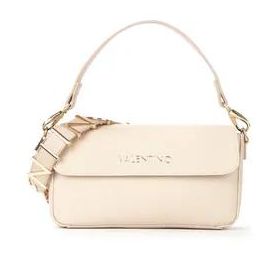 Umh&auml;ngetasche Valentino BAGS "ALEXIA", Damen, Gr. B/H/T: 24cm x 14cm x 5,5cm, ecru, Lederimitat, Taschen Umh&auml;ngetasche, Damen Schultertasche mit goldfoldfarbenem Logo-Schmuckelement