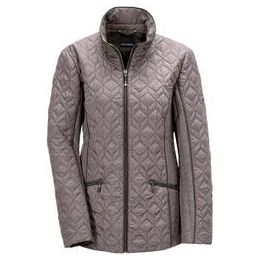 Steppjacke GOLDNER "Leicht wattierte Steppjacke", Damen, Gr. 38, grau (mondstein, graphit), Obermaterial: 100% Polyester PES., figurumspielend, Sonstiges, Jacken Steppjacke, Modern intepretierter Rautenstepp
