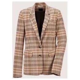 Madeleine Mode Jackenblazer MADELEINE "Blazer Zweireihiger Blazer", Damen, Gr. 44, beige (berber, multicolor), Obermaterial: 45% Polyester PES. 45% Viskose CV. 9% Polyamid PA. 1% Elasthan EL., Modern, normal, Blazer