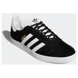 Sneaker Adidas ORIGINALS "GAZELLE", Herren, Gr. 41, schwarz-wei&szlig; (core schwarz, wei&szlig;, gold metallic), Leder, Synthetik, Schuhe Sneaker