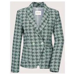 Madeleine Mode Jackenblazer MADELEINE "Blazer Zweireihiger Kurzblazer", Damen, Gr. 36, wei&szlig; (hellsalbeigr&uuml;n, wollwei&szlig;), Obermaterial: 82% Polyester PES. 17% Baumwolle CO. 1% Elasthan EL., Modern, normal, Blazer