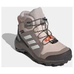 Wanderschuh Adidas TERREX "TERREX MID GORE-TEX", Kinder, Gr. 40, blupnk, owei&szlig;, chabrn, Synthetik, Textil, Schuhe Wanderschuh, wasserdicht dank Gore-Tex Membrane