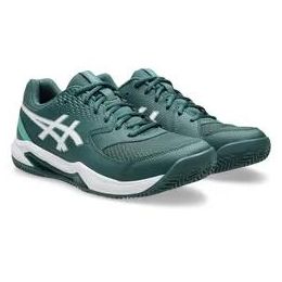 Tennisschuh asics "GEL-DEDICATE 8 CLAY", Herren, Gr. 46,5, schwarz neptune, wei&szlig;, Textil, Schuhe, Sandplatzschuhe f&uuml;r Aschepl&auml;tze