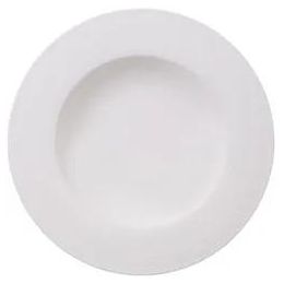Villeroy & Boch Suppenteller VILLEROY & BOCH "Suppenteller White Pearl &oslash; 24,8 cm wei&szlig;", wei&szlig;, Speiseteller