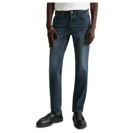 Marc O'Polo Slim-fit-Jeans MARC O'POLO DENIM "aus hochwertigem Bio-Baumwolle-Mix", Herren, Gr. 30, L&auml;nge 32, dunkelblau, Obermaterial: 99% Baumwolle, 1% Elasthan, unifarben, slim fit normal, Jeans Slim-fit-Jeans