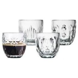 La Roch&eacute;re Espressoglas LA ROCH&Egrave;RE FRANCE "Espressogl&auml;ser Facetten 100 ml 4er Set transparent", bunt (transparent), 4 tlg., Glas, Trinkgef&auml;&szlig;e
