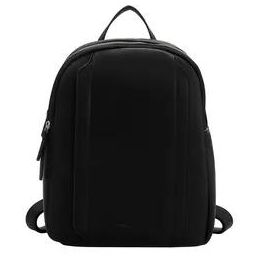 Rucksack Tamaris "Rucksack TAS Kimi", Damen, Gr. B/H/T: 26cm x 31cm x 13cm, schwarz (schwarz 100), Obermaterial: 60% Polyurethan PU. 40% Polyester PES., Rucks&auml;cke Rucksack