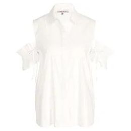 Hemdbluse Alba Moda "Bluse Bluse", Damen, Gr. 36, wei&szlig; (sanftes wei&szlig;), Obermaterial: 73% Baumwolle CO. 23% Polyamid PA. 4% Elasthan EL., Modern, normal, Blusen Hemdbluse