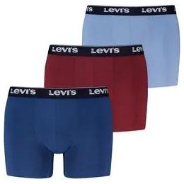 Levi's Boxershorts LEVI'S "LEVIS MEN REPEAT LOGO BOXER BRIEF", Herren, Gr. L, blau, rot, Obermaterial: 95% Baumwolle, 5% Elasthan, k&ouml;rpernah, Unterhosen