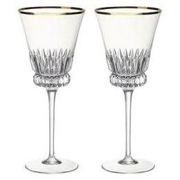 Villeroy & Boch Rotweinglas VILLEROY & BOCH "Rotweingl&auml;ser Grand Royal Gold 200 ml 2er Set transparent-gold", bunt (transparent, gold), Glas, Trinkgef&auml;&szlig;e, Rotweinglas