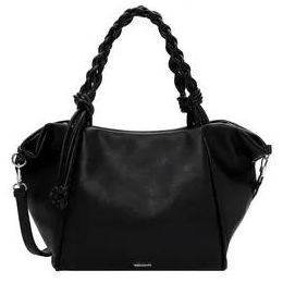 Shopper Tamaris "Shopper TAS Keona", Damen, Gr. B/H/T: 50cm x 28cm x 17cm 0, schwarz (schwarz 100), Polyurethan, Taschen Shopper