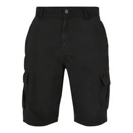 Stoffhose Urban Classics "Urban Classics Herren Big Cargo Bermuda", Herren, Gr. 28, Normalgr&ouml;&szlig;en, schwarz, 100% Baumwolle, unifarben, normal, Hosen Stoffhose