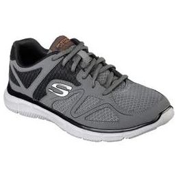Sneaker Skechers "VERSE-FLASH POINT", Herren, Gr. 39, dunkelgrau, Leder, Textil, Schuhe Sneaker, Freizeitschuh, Halbschuh, Schn&uuml;rschuh mit Memory Foam-Ausstattung
