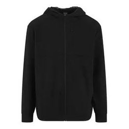 Kapuzenpullover Urban Classics "Urban Classics Scuba Zip Pocket Hoody", Herren, Gr. M, schwarz, 95% Polyester, 5% Elasthan, unifarben, relaxed fit, ohne Ausschnitt, Pullover Kapuzenpullover