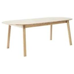 Esstisch HAMMEL FURNITURE "Findahl by Hammel Amalfi Designtisch", eiche natur wei&szlig;, B:220cm H:73cm T:100cm, Tische, Esstisch, 220x100 cm, aus massivem Eichenholz, mit Verl&auml;ngerungsfunktion