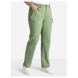 Stretch-Hose sheego, Damen, Gr. 96, Langgr&ouml;&szlig;en, eucalyptus, 97% Baumwolle, 3% Elasthan, unifarben, Hosen
