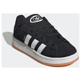 Sneaker Adidas ORIGINALS "CAMPUS 00S", M&auml;dchen, Gr. 35, schwarz (core schwarz, cloud wei&szlig;, gum 2), Leder, Synthetik, Schuhe Sneaker, f&uuml;r Kinder