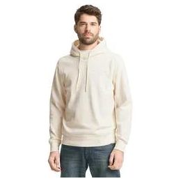Hoodie Tom Tailor, Herren, Gr. L, gardenia wei&szlig;, Sweatware, Obermaterial: 70% Baumwolle, 30% Polyester, unifarben, regular fit normal, ohne Ausschnitt, Rippb&uuml;ndchen, Sweatshirts Hoodie, mit Logo Stickerei