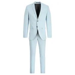 Jack & Jones PlusSize Anzug "JPRFRANCO SUIT NOOS PLS", Damen, Gr. 72, N-Gr, chambray blau, Web, Obermaterial: 78% Polyester, 17% Viskose, 5% Elasthan, JACK & JONES PLUSSIZE, unifarben, slim fit, Anz&uuml;ge