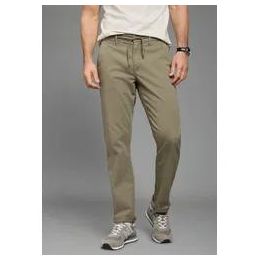 MAN'S WORLD Dehnbund-Hose MAN'S WORLD "Dehnbund Chino", Herren, Gr. 38, L&auml;nge 34, khaki, Web, Obermaterial: 98% Baumwolle, 2% Elasthan, unifarben, relaxed fit lang, Hosen, gerade geschnitten, mit Eingrifftaschen und Ges&auml;&szlig;taschen, unifarben