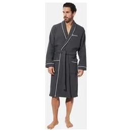 Hausanzug Babista "Bademantel CARAVON", Herren, Gr. XL, grau (dunkelgrau), Obermaterial: 90% Baumwolle CO. 10% Polyester COOLMAX PES(Coolmax)., Homewear-Sets Hausanzug