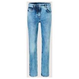 Madeleine Mode Regular-fit-Jeans MADELEINE "Jeans High Waist Five-Pocket-Jeans", Damen, Gr. 19, N + K Gr, beige (bleached), Obermaterial: 99% Baumwolle CO. 1% Elasthan EL., Modern, normal, Jeans