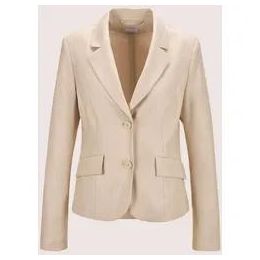 Madeleine Mode Kurzblazer MADELEINE "Blazer Blazer in modischer Kurzform", Damen, Gr. 40, beige (berber), Obermaterial: 54% Leinen LI. 36% Viskose CV. 9% Polyester PES. 1% Elasthan EL., Modern, normal, Blazer Kurzblazer