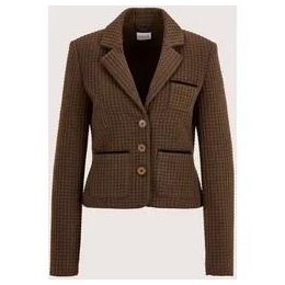 Madeleine Mode Jackenblazer MADELEINE "Kurzblazer Moderner Blazer mit Waffelstruktur", Damen, Gr. 46, braun, Obermaterial: 70% Polyester PES. 28% Viskose CV. 2% Elasthan EL., Modern, Blazer, Strucktur Jersey, Waffeloptik