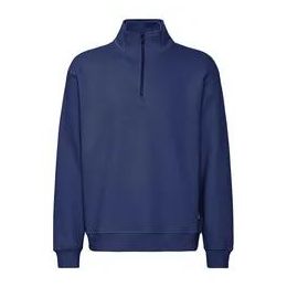Troyer Blend "Longsweatshirt BHJUSTIN", Herren, Gr. XL, blau (marineblaus), Obermaterial: 60% Baumwolle CO. 40% Polyester PES., Pullover Troyer