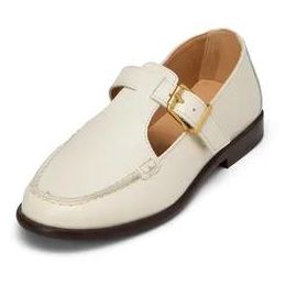 Marc O'Polo Loafer MARC O'POLO "aus gl&auml;nzendem Rindleder", Damen, Gr. 37, natural cotton, Obermaterial: 100% Leder (Rind), unifarben, Schuhe Loafer