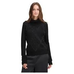BETTY & CO Strickpullover BETTY & CO "Damen mit Kragen", Damen, Gr. 36, schwarz, Strick, Obermaterial: 48% Polyamid, 46% Polyacryl, 4% Wolle, 2% Polyester, l&auml;ssig geschnitten normal, Pullover Strickpullover
