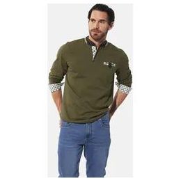Langarm-Poloshirt Babista "Langarmshirt SAVIRO", Herren, Gr. M, gr&uuml;n (oliv), Obermaterial: 100% Baumwolle CO., Shirts